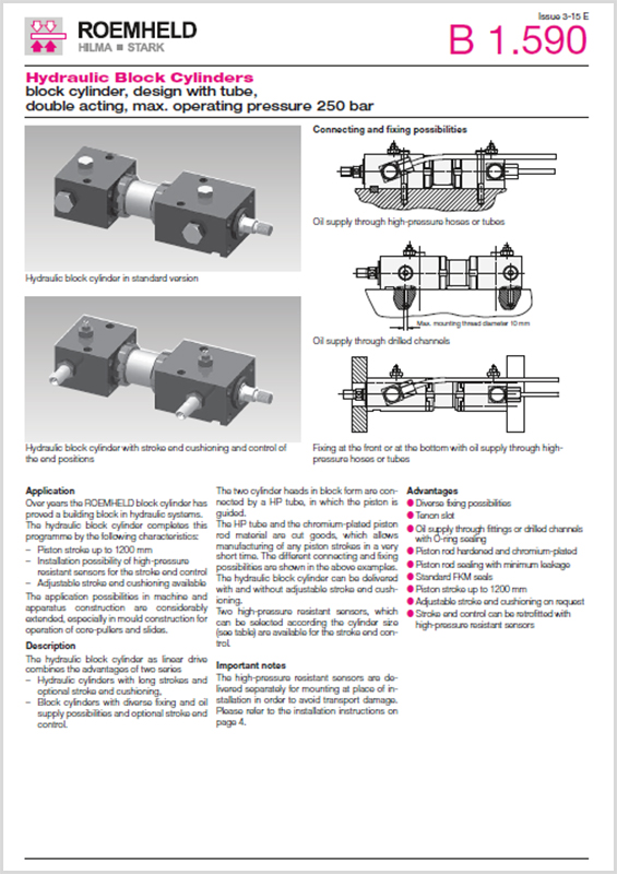 Hydraulic Block Cylinders - HYQUIP Limited