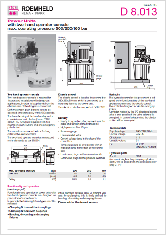 Power Units - ROEMHELD D8.013 - HYQUIP Limited
