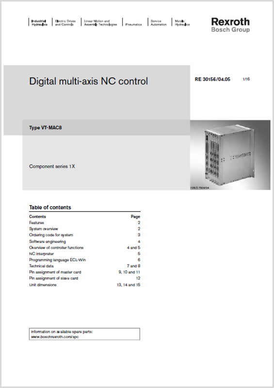 Digital Multi-axis NC Control VT-MAC8 - HYQUIP Limited