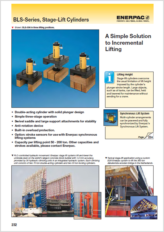 Enerpac BLS-Series Climbing Jacks - HYQUIP Limited
